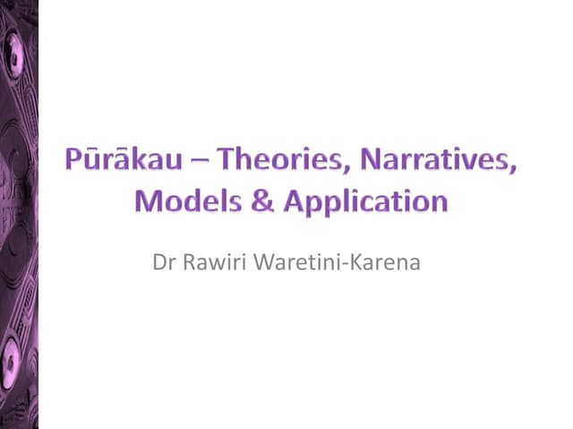 Western and Maori Models of Counselling | PPT