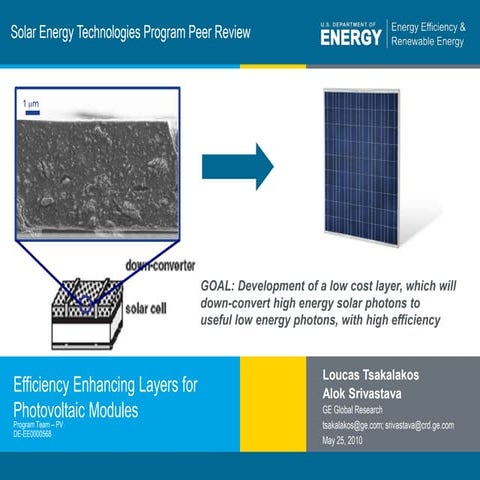 DOE Efficiency Enhancing Solar Downconverting Phosphor Layer | PDF