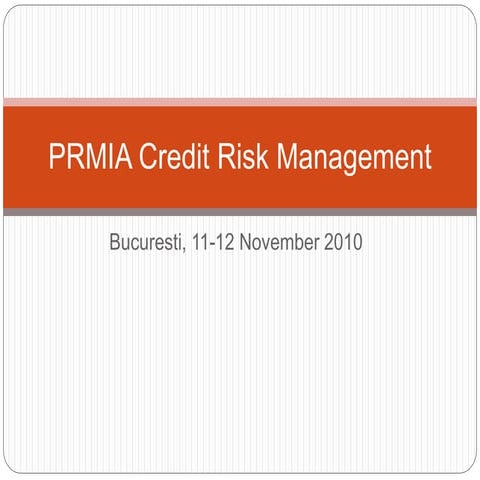Prmia credit risk management | PPT