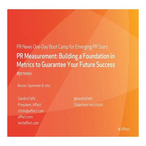 Pr news pr measurement- building a foundation in metrics | PDF | Business Accounting & Finance ...
