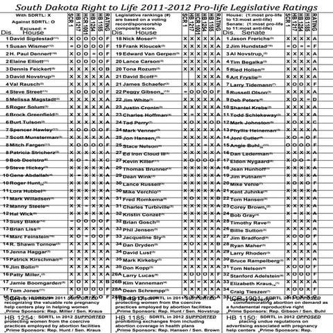 Pro-life Ratings | PDF