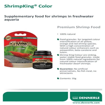 Pro Shrimp: Dennerle Shrimp King Color Datasheet | PDF