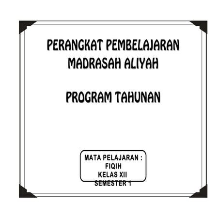 Protah fiqih MA kelas XII, 1-2 | DOC
