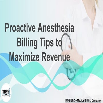Proactive anesthesia billing tips to maximize revenue | PPTX