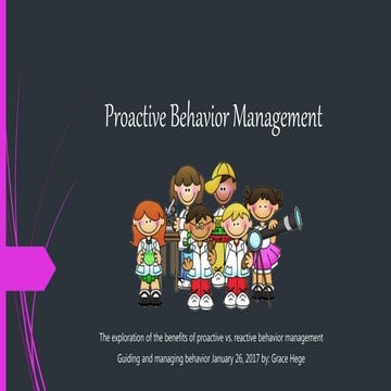 Proactive behavior management | PPTX