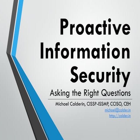 Proactive information security michael | PPT