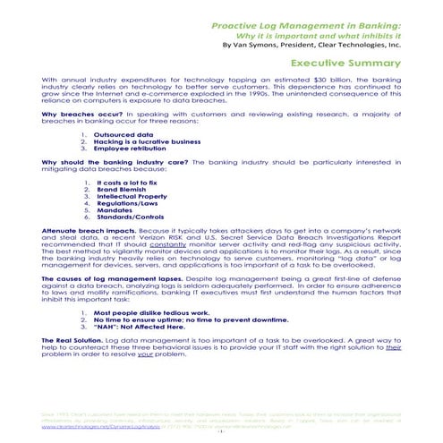 Proactive Log Management in Banking - Why is it important and what ...