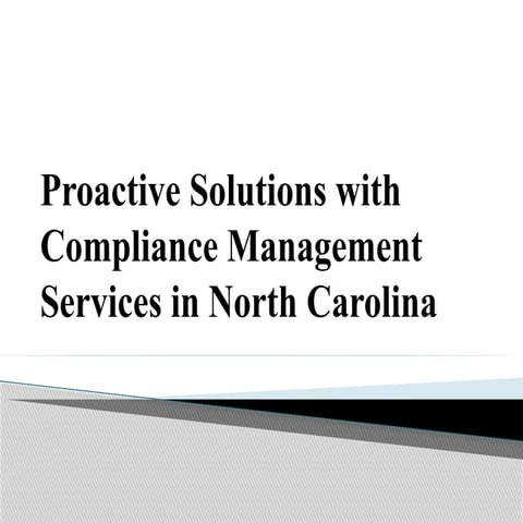 Proactive Solutions with Compliance Management Services in North ...