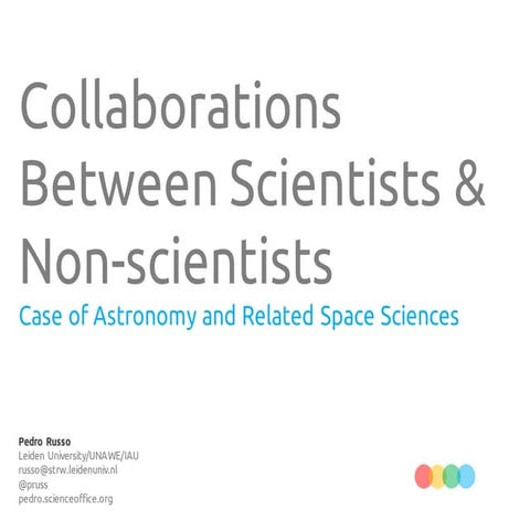 Collaborations Between Scientists & Non-scientists | PPT