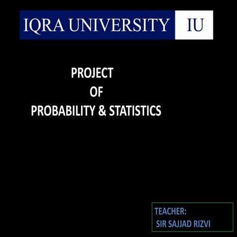 Probability & Statistics | PPT