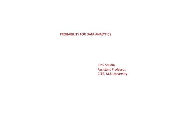 Statistics: Probability | PPT