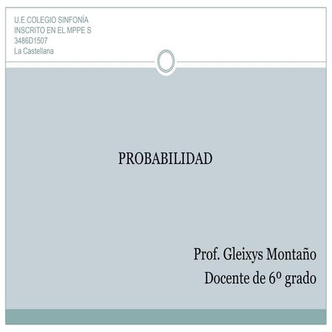 Probabilidad power point | PPTX