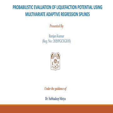 PROBABILISTIC EVALUATION OF LIQUEFACTION POTENTIAL USING MULTIVARIATE ...