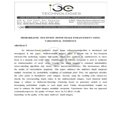 Probabilistic multiview depth image enhancement using variational inference | DOCX