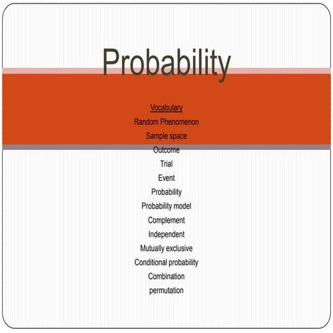 PROBABILITY AND IT'S TYPES WITH RULES | PPT
