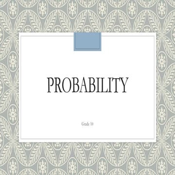 GRADE 10 MATH Probability and Statistics | PPTX