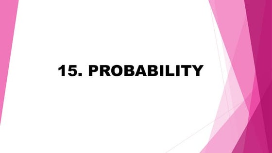 Probability 10th class | PPT | Physics | Science
