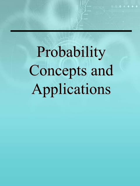 Basic concepts of probability | PDF