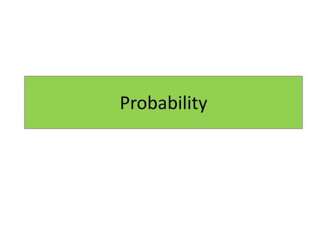Probability Biostatics and Research Methodology | PPTX