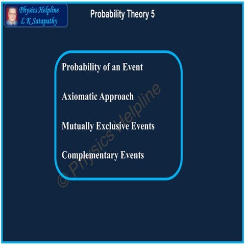 Probability Theory 5 | PPTX | Physics | Science