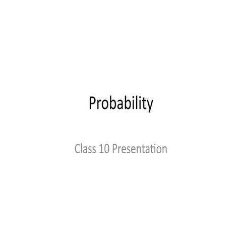 Probability_Class10_Presentation.pptx with images | PPTX