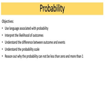 Probability class 6 maths.pptx power point presentation | PPTX