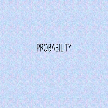 Probability | PPT