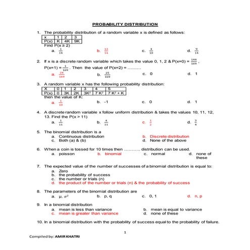 Probability distribution | PDF
