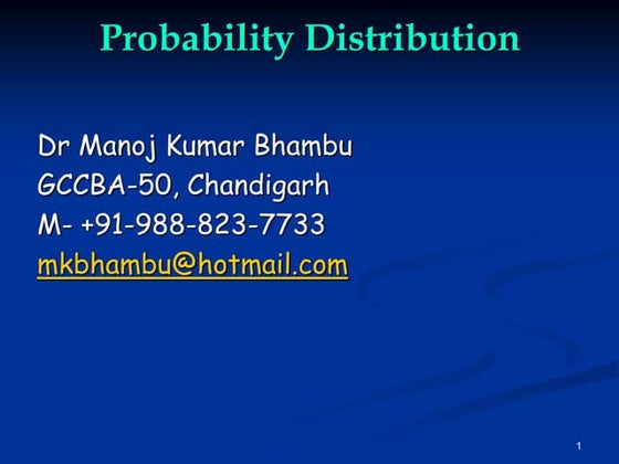 Probability Density Function (PDF) | PPT