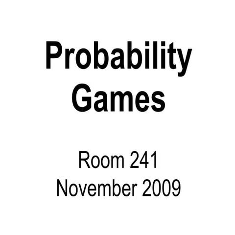 Probability Games | PPT