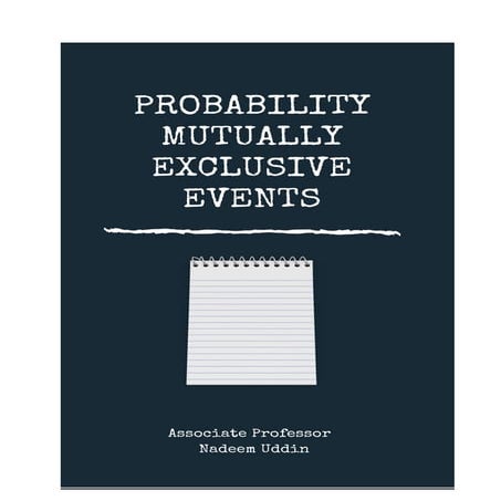 Probability(mutually exclusive events) | PDF