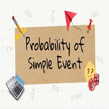 Probabilityof Simple Event.pptx abcdefgh | PPTX