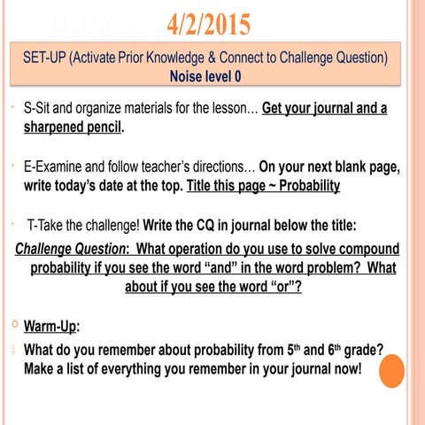 Probability PowerPoint notes Probability PowerPoint notes | PPT