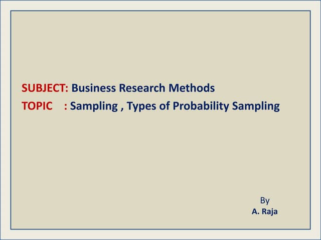 Sampling (random) method and Non random.ppt