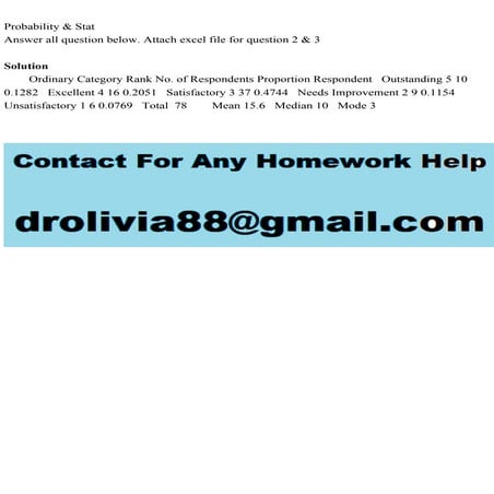 Probability & StatAnswer all question below. Attach excel file for.pdf