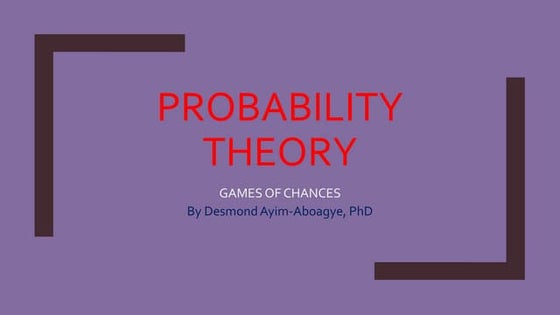 Statistics: Probability | PPT