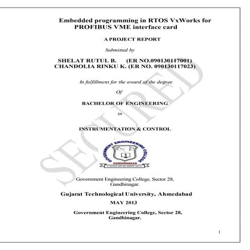 Embedded programming in RTOS VxWorks for PROFIBUS VME interface card | PDF | Operating Systems ...