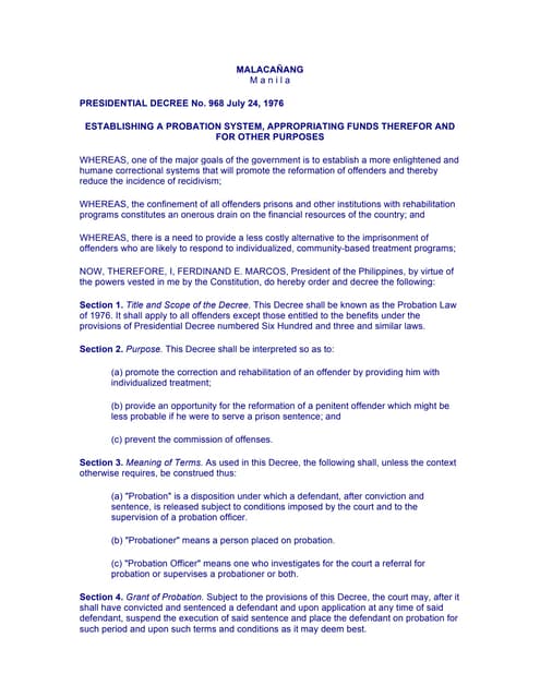 Probation And Parole Flow (Presentation) | PPT | Crime & Harmful Acts ...