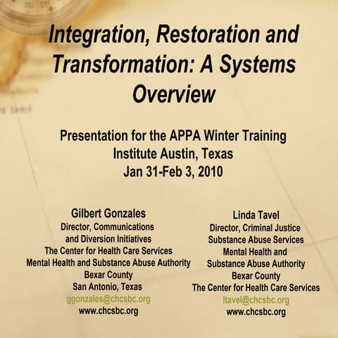 Probation Parole Appa Jan Feb2010 | PPT | Mental Health | Diseases and ...