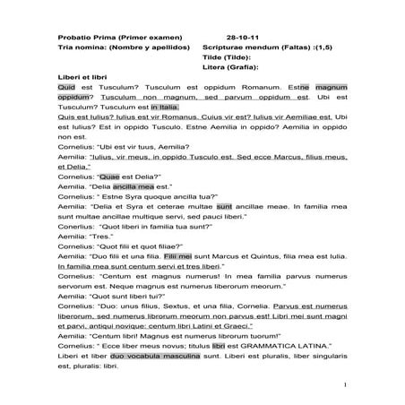 Probatio prima | DOC