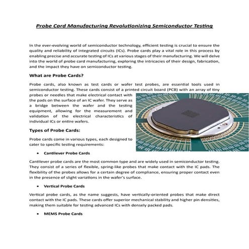 Probe Card Manufacturing Revolutionizing Semiconductor Testing.pdf
