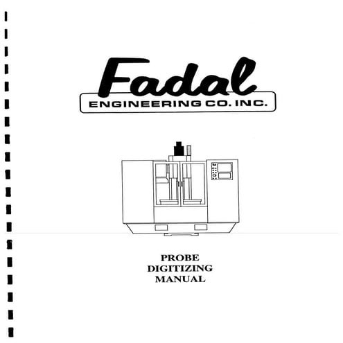 Fadal Probe Digitizing Manual | PDF