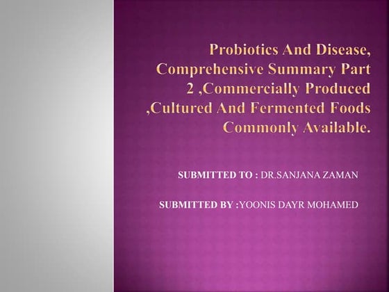 Probiotics ppt | PPT