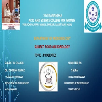 probiotics,food microbiology..slideshare | PPTX