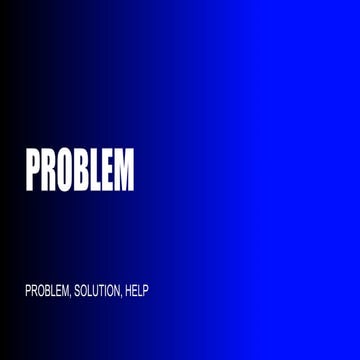 Describing problem, telling problem, solution | PPTX