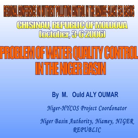 Problem of Water Quality Control in the Niger Basin | PPT