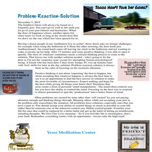 Problem reaction-solution | PDF