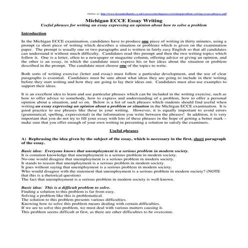 Problem solving-essay-phrases | PDF
