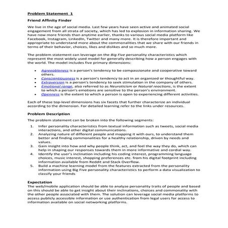 Problem statement-1-friend-affinity-finder | PDF