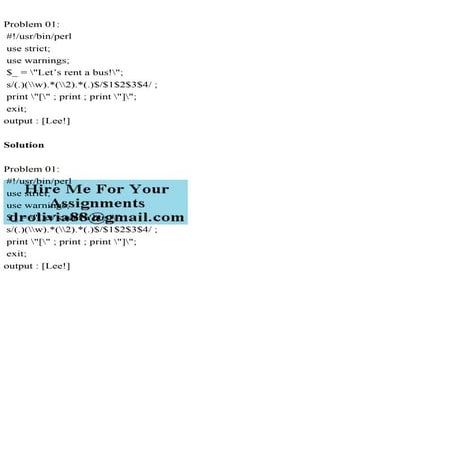 Problem 01 #!usrbinperl use strict; use warnings; $_ = .pdf